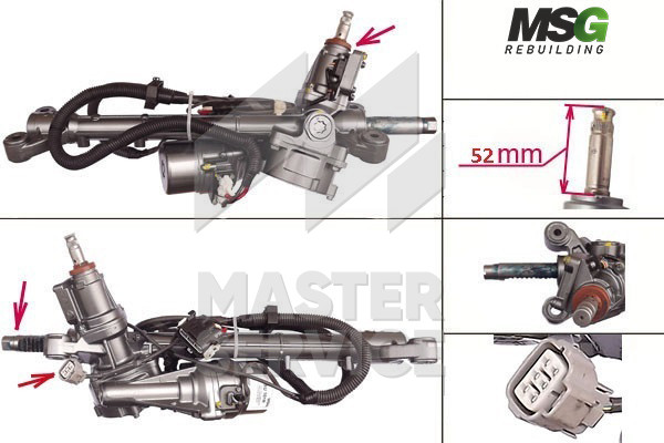 Рулевая рейка с ЭУР купить от SUBARU SU403.NL00.R Восстановленный ...